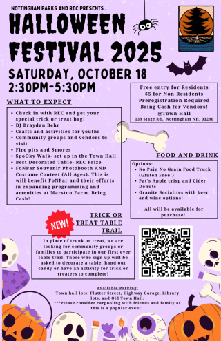 HALLOWEEN FESTIVAL | Town of Nottingham NH